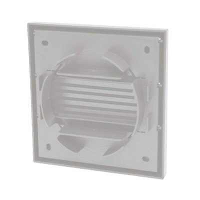 White Louvre Square Extractor Air Vent & Back Draught Shutter 4 Inch ...