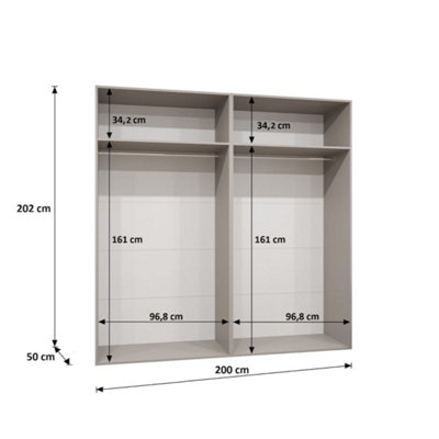 White Marbella III Hinged Door Wardrobe 150cm - Bright Mirrored ...
