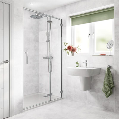 White Matt Porcelain Wall & Floor Tile 30x60cm Pk/9 (1.62m2)