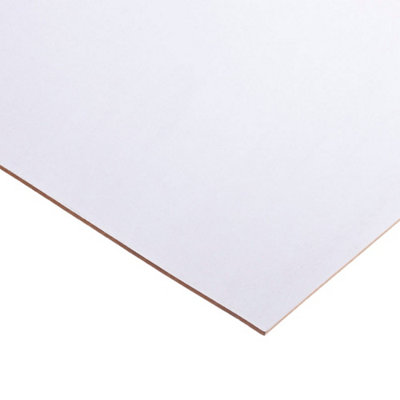 White MDF Panel 3mm Pack of 2 Boards - 1220mm x 610mm (4x2 ft)