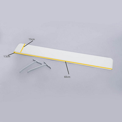 White MDF Radiator Shelf with Easy Fit Brackets, Satin Finish, No ...
