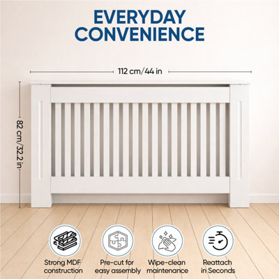 White Medium Radiator Safety Guard Cover
