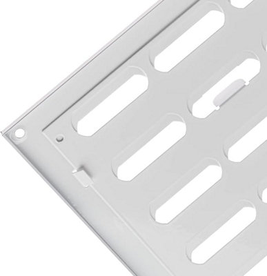 White Metal Air Vent Grille 300mm x 200mm with Shutter