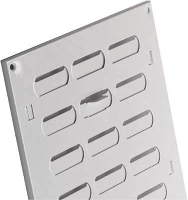 White Metal Air Vent Grille 300mm x 200mm with Shutter