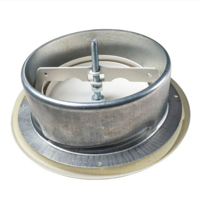 White Metal Extract Ceiling Valve 125mm - Anemostat EV Air Ventilation ...