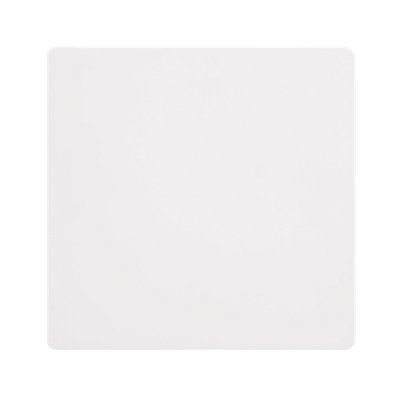 White Metal Screwless Plate 1 Gang Blank Plate - SE Home | DIY at B&Q