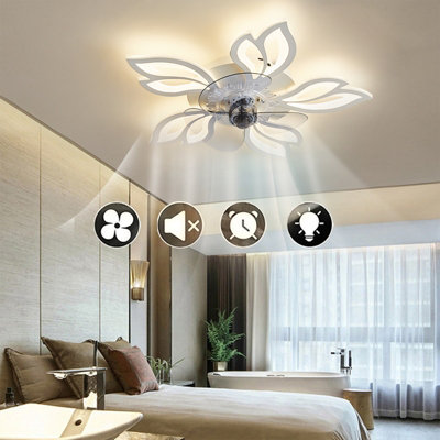 White flower ceiling fan light kit store
