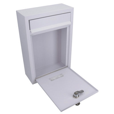 White Modern Style Letter Post Mail Box Metal Wall Door Gate House ...