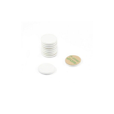 White Painted Mild Steel Disc with 3M Self Adhesive - 16mm dia x 2mm ...