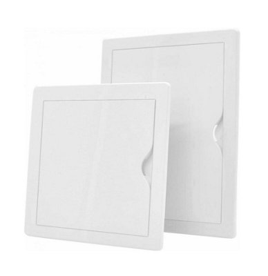 White Plastic Access Panel Inspection Door Hatch 200mm x 200mm | DIY at B&Q