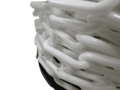 White Plastic Chain Links 10MM x 20 Metre (Garden Decorative Safety ...