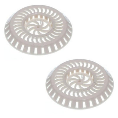 White Plastic Sink And Shower Strainer 80mm Waste Trap Cover For ...