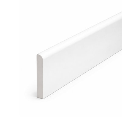 White Plastic UPVC Trim 90mm x 1 Metre, Plastic Edging Trim for Fascia ...