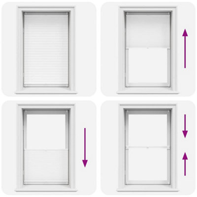 White Plisse Blind 90x150cm Pleated Window Shade