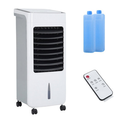 White Portable Air Cooler with Remote Control