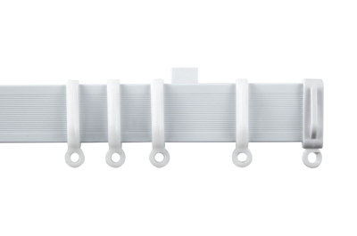 White PVC Curtain Track Bendable Flexi Track - Straight Track - 360cm