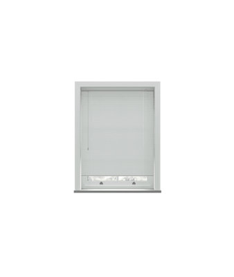 White PVC Venetian Blind 152cm Drop (25mm Slats) 55cm Wide