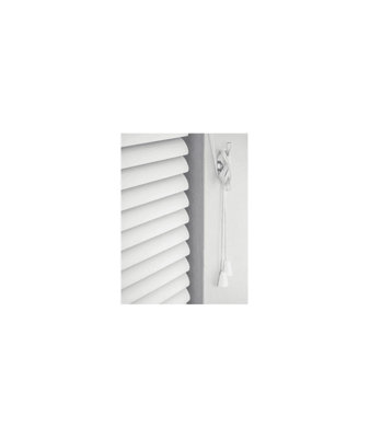 White PVC Venetian Blind 213cm Drop (25mm Slats) 120cm Wide