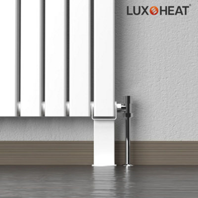 White Radiator Feet for Lux Heat Flat Radiators - Supplied in Pairs