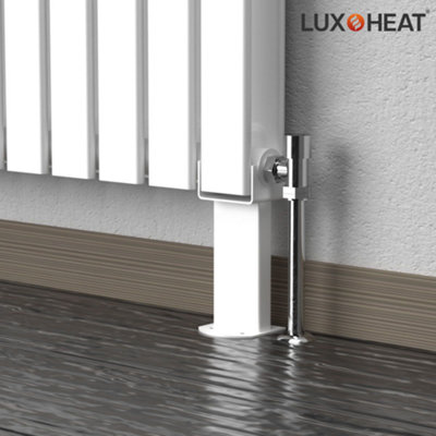White Radiator Feet for Lux Heat Flat Radiators - Supplied in Pairs