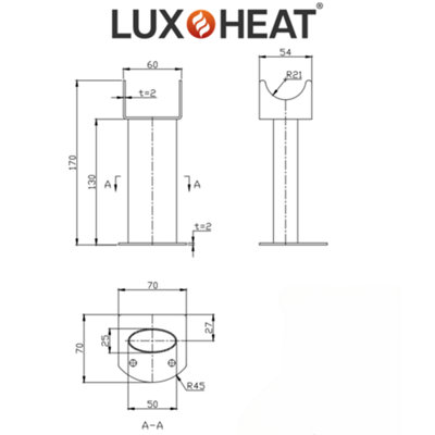 White Radiator Feet for Lux Heat Flat Radiators - Supplied in Pairs
