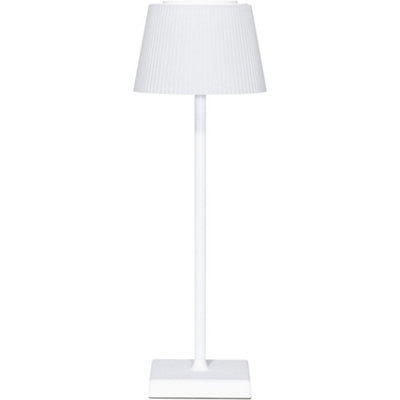 WHITE RGB Rechargeable Table Lamp - Multi-Colour Bedside Light Wireless ...