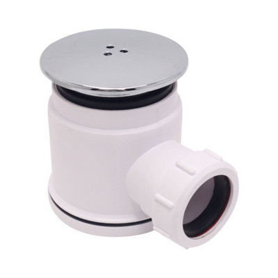 White Round Bathroom Shower Drain Design Plastic and Stainless Steel ...
