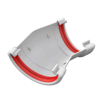 White Round Gutter 150 Degree Angle Joint, Freeflow 112mm Rain Water ...