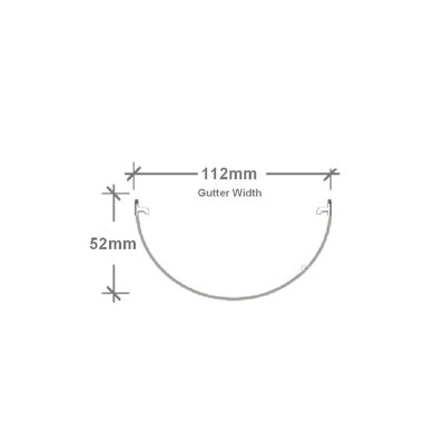 White Round Gutter 150 Degree Angle Joint, Freeflow 112mm Rain Water ...