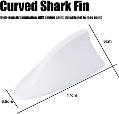 White Shark Fin Roof Antenna Decoration, Signal Enhancing Car Cover