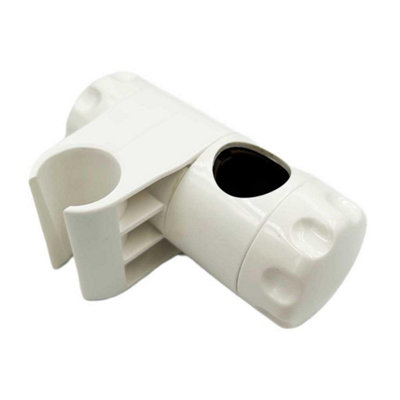 White Shower Head Slider Riser Rail Bracket for 18-20mm Bars