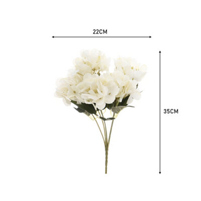 White Silk Artificial Hydrangea Flowers Bouquet Wedding Centerpiece ...