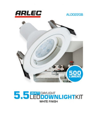 White, Single Fixed Downlight GU10
