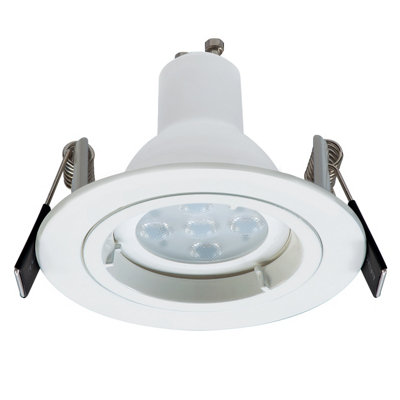White, Single Fixed Downlight GU10