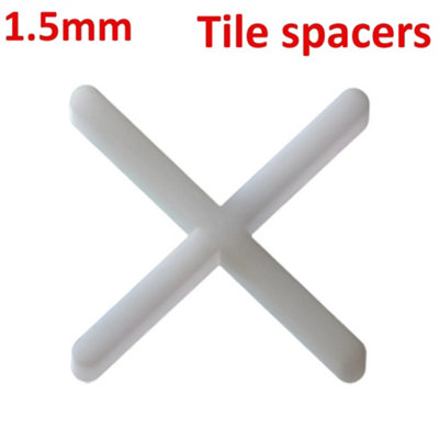 White Slab Spacers 1.5mm Plastic Cross Shaped Tile Positioning Clips ...