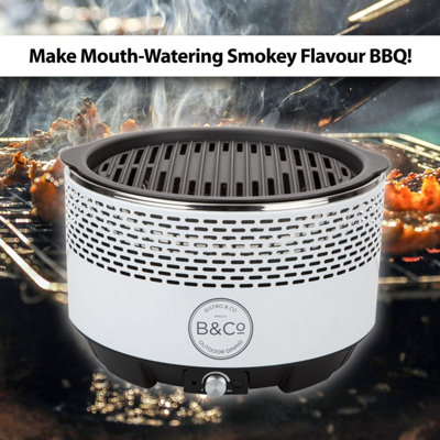 White Smokeless BBQ Grill Alfresco
