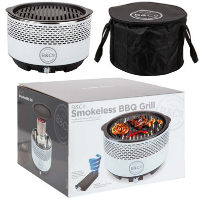 White Smokeless BBQ Grill Alfresco