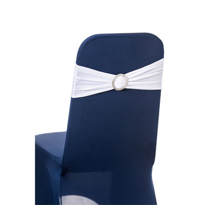 Buy White Spandex Chair Band with Slider Buckle Stretchy Chair Band ...
