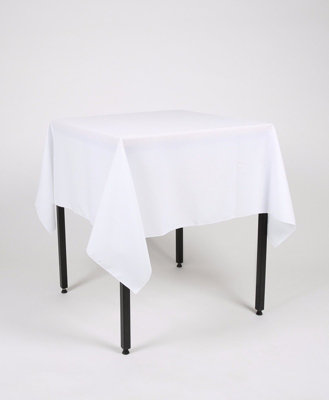 White Square Tablecloth 121cm x 121cm (48" x 48") | DIY at B&Q