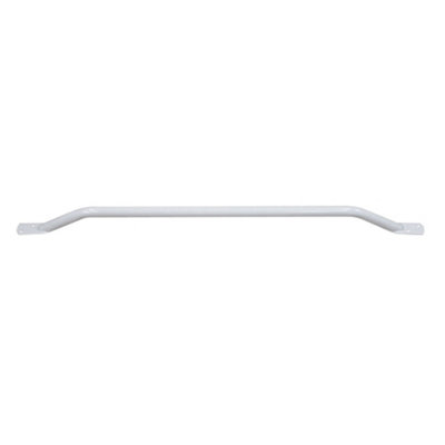 White Steel Pipe Grab Bar - 900mm Length - Rounded Safety Ends - Epoxy ...