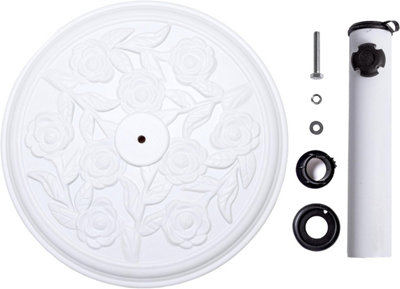 White Stone Heavy Duty 9 KG Resin Parasol Base