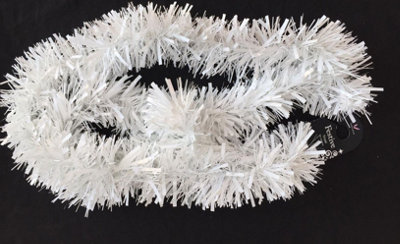 White Tinsel Tree Decoration 1.8m
