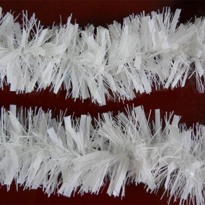 White Tinsel Tree Decoration 1.8m