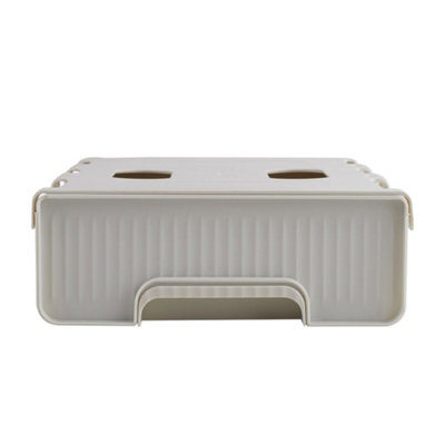 White Under-desk Drawer-style Storage and Organizer Box, 16cm W x 45cm ...