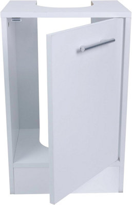 White Under Sink Bathroom Cabinet Under Basin Unit Cupboard 1 Door ...