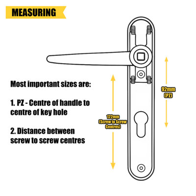 White UPVC Door Handles - Lever Lever - 122mm