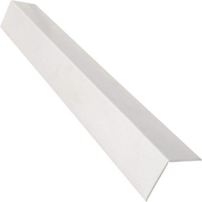 White UPVC Plastic Flexible Angle Corner Trim 50mm x 50mm x 5 Metre Length