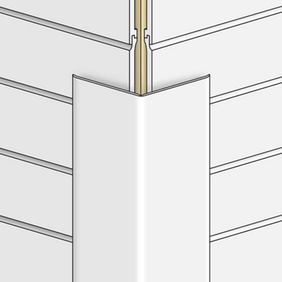 White UPVC Plastic Flexible Angle Corner Trim 50mm x 50mm x 5 Metre Length