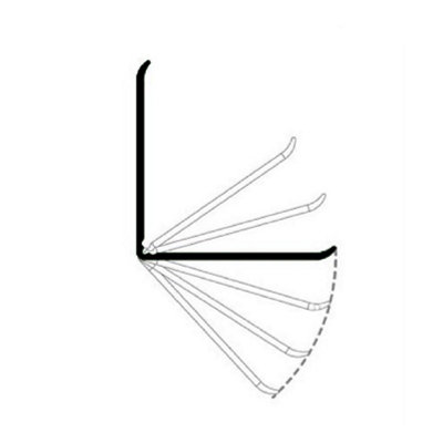 White UPVC Plastic Flexible Angle trim 25mm x 25mm x 5 Metre Length