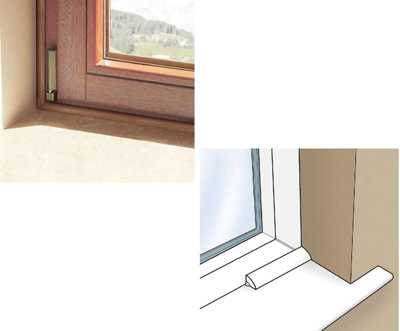 White uPVC Plastic Quadrant Moulding Trim - Window Tile Beading (W) 17 ...